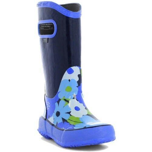 Girls Bogs Navy Multi Flower Lightweight Rain Boot Wellies Wellingtons ...