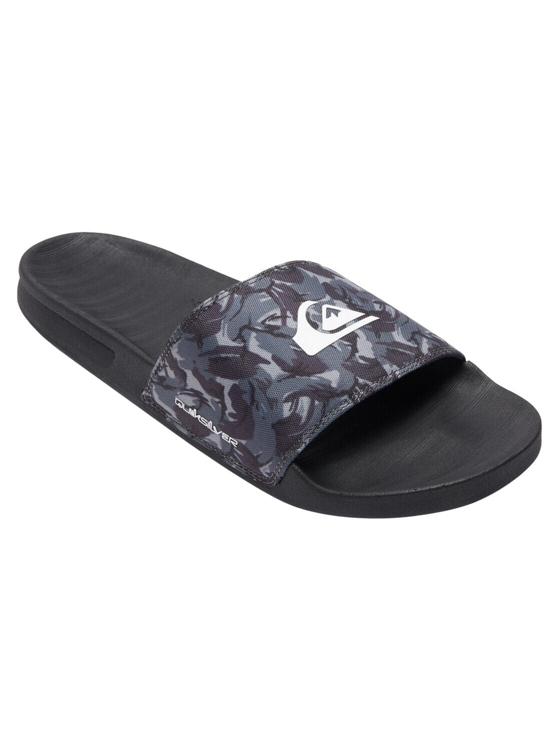 Quiksilver Mens Mathodic Recovery Black Slider Beach Sandals Print ...